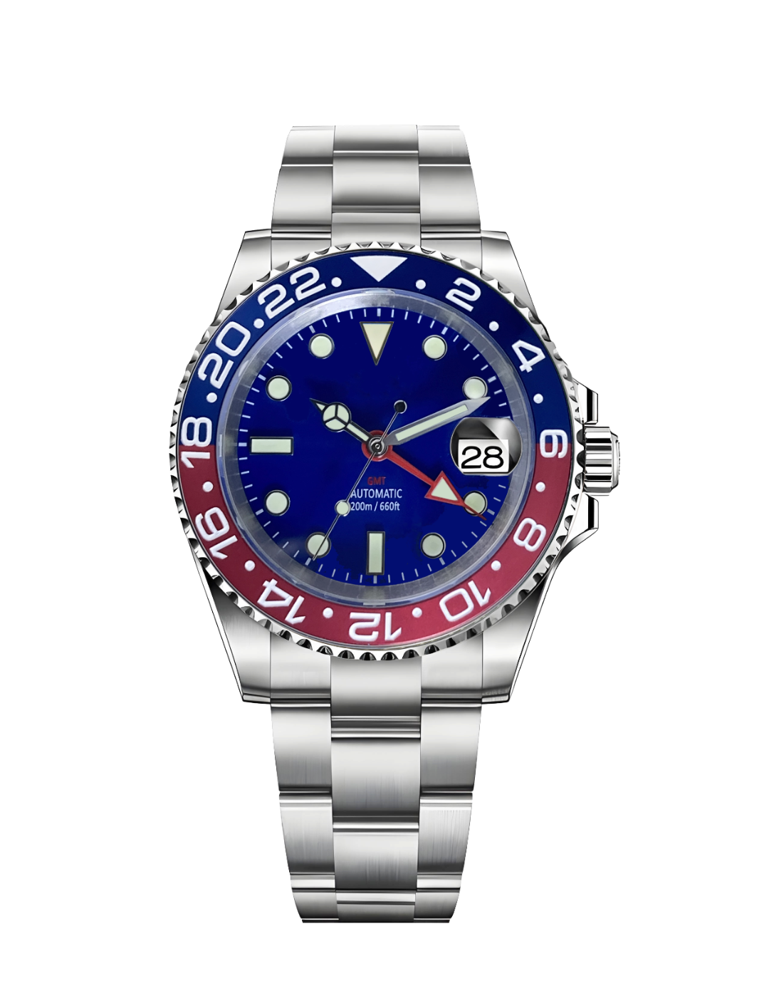 Rolex Style Japan Movement Pepsi Bicolor Submariner GMT Man Watch ...